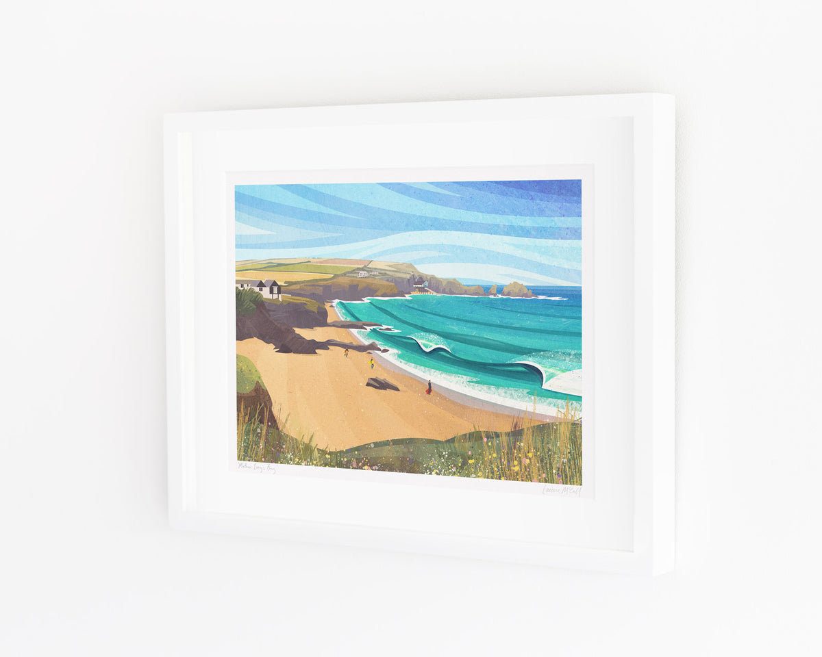 Mother Ivey's Bay Cornwall Fine Art Print by Laurie McCall – Laurie McCall Artist