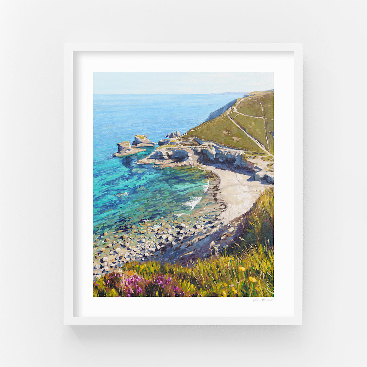 Walk to Trevellas Porth Cornwall Fine Art Print by Laurie McCall ...