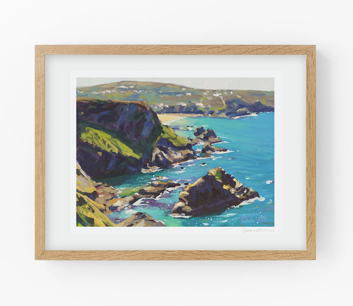 Trevellas to Trevaunance Cove Cornwall Fine Art Print by Laurie McCall ...