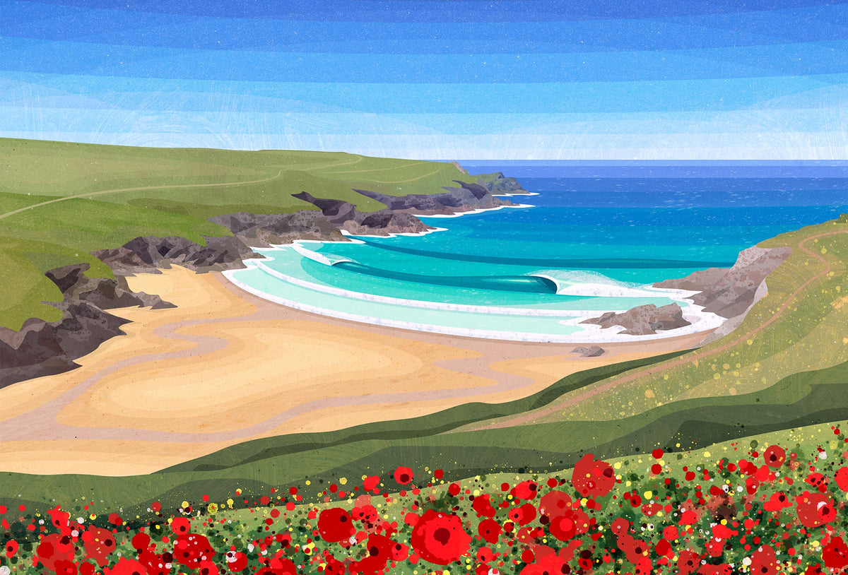 Polly Joke Poppies Fine Art Print by Laurie McCall – Laurie McCall Artist