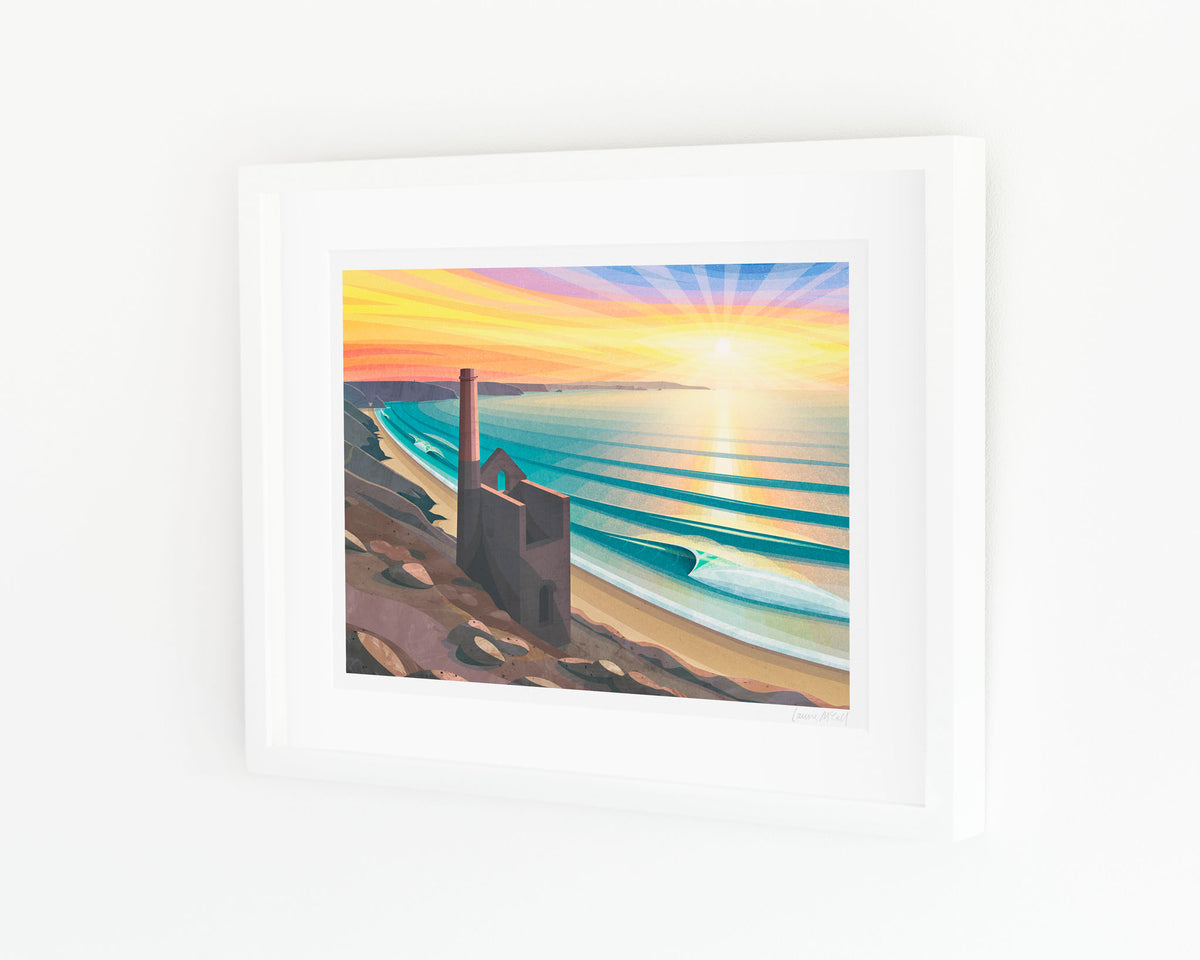Wheal Coates, Chapel Porth' Fine Art Print by Laurie McCall – Laurie ...